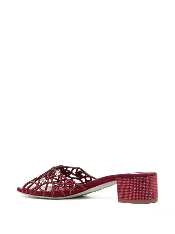Rene Caovilla Eden Crystal-embellished Mules
