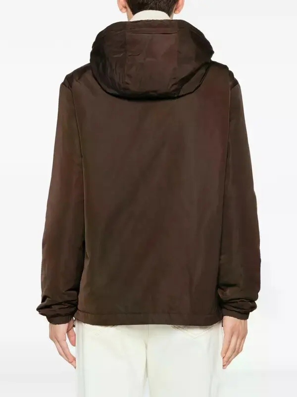 Sandro Logo-detail Zip-front Jacket - Brown