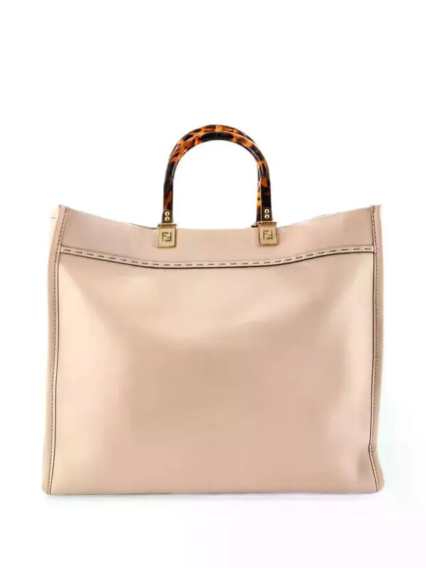Fendi Sunshine Shopper Leather Medium Tote Bag