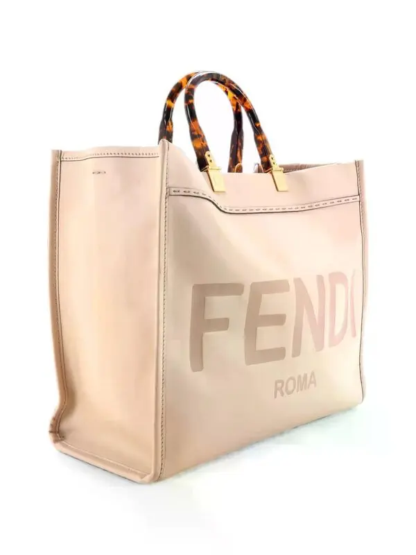 Fendi Sunshine Shopper Leather Medium Tote Bag
