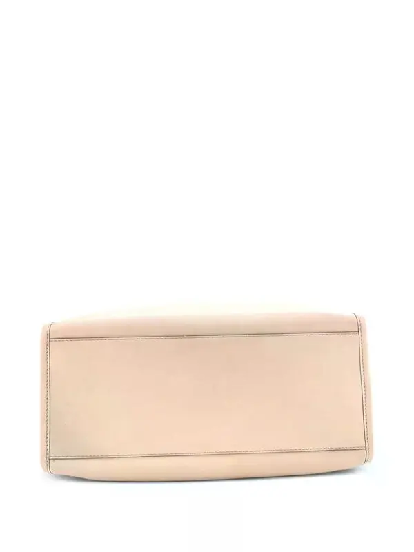 Fendi Sunshine Shopper Leather Medium Tote Bag - Neutrals