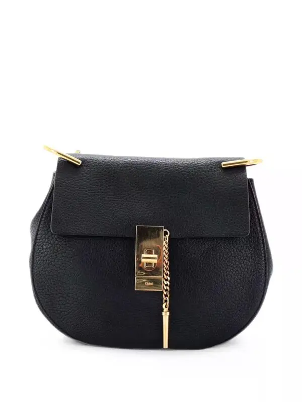 Chloé Drew Leather Small Crossbody Bag - Black