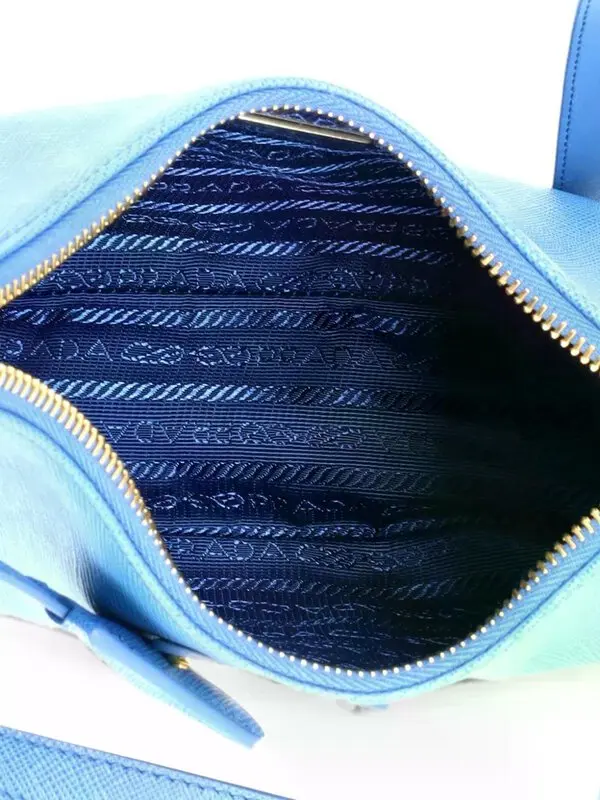 Prada Re-edition Hobo Saffiano Leather Mini Shoulder Bag - Blue