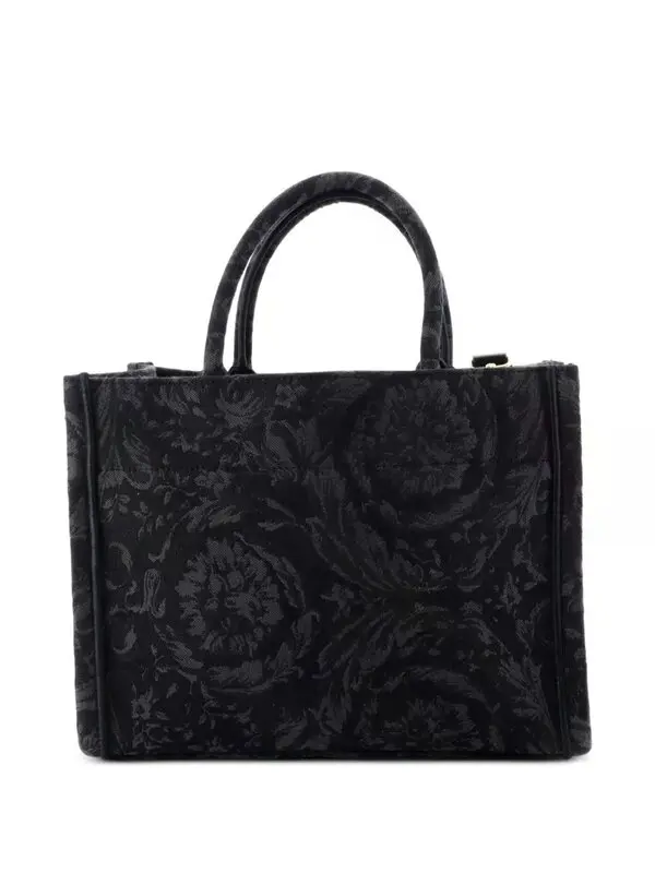 Versace Athena Convertible Barocco Jacquard Small Tote Bag