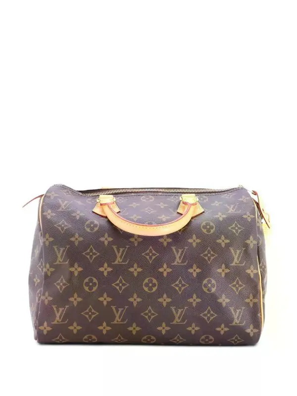 LOUIS VUITTON Speedy Handbag Monogram Canvas 30 Satchel - Brown