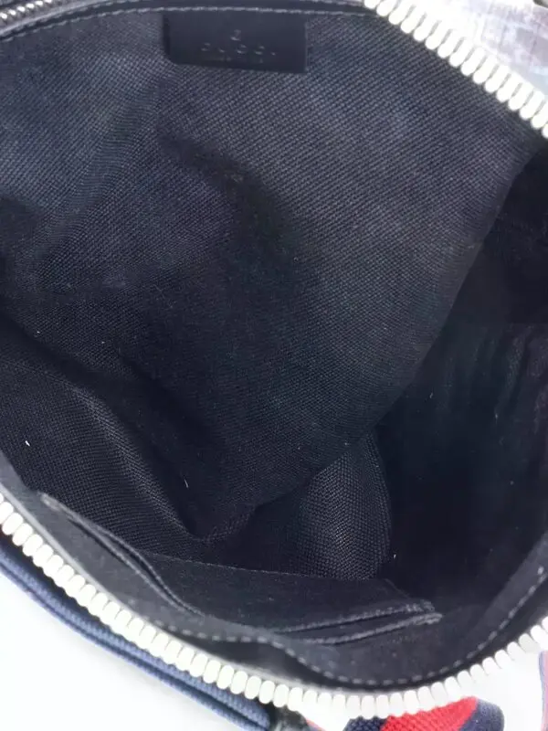 Gucci Gg Coated Canvas Messenger Bag With Web Strap