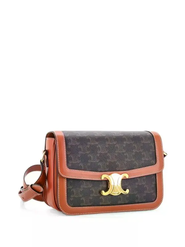 Celine Triomphe Triomphe Coated Canvas Medium Shoulder Bag
