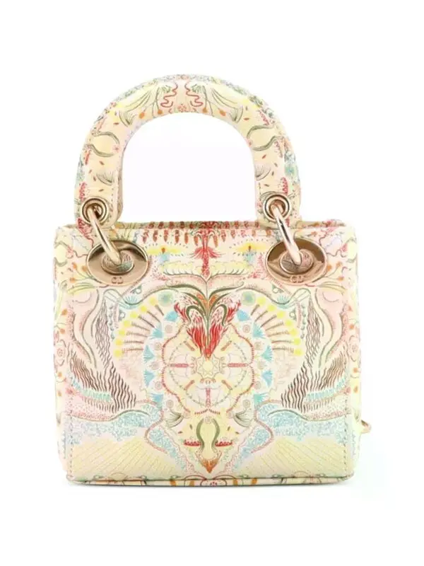 Dior Lady Embroidered Calfskin Mini Satchel