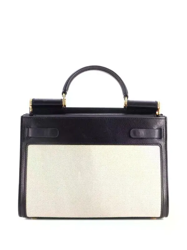 Dolce & Gabbana Sicily 62 Leather Medium Satchel Bag