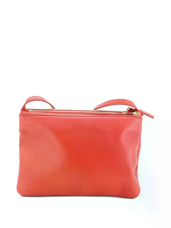 Celine Trio Leather Small Crossbody Bag - Orange