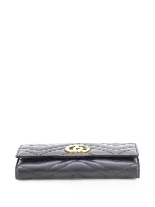 Gucci Gg Marmont Continental Wallet Matelasse Leather Small Wallets