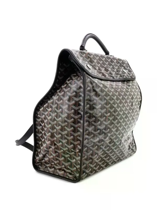 Goyard Saint Leger Briefcase Coated Canvas Backpack - Black