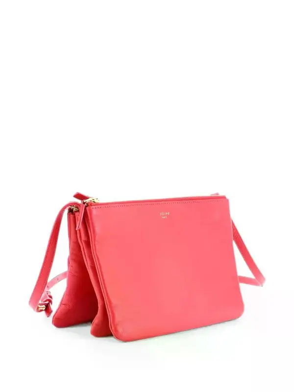 Celine Trio Leather Small Crossbody Bag - Red