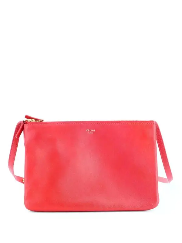Celine Trio Leather Small Crossbody Bag - Red