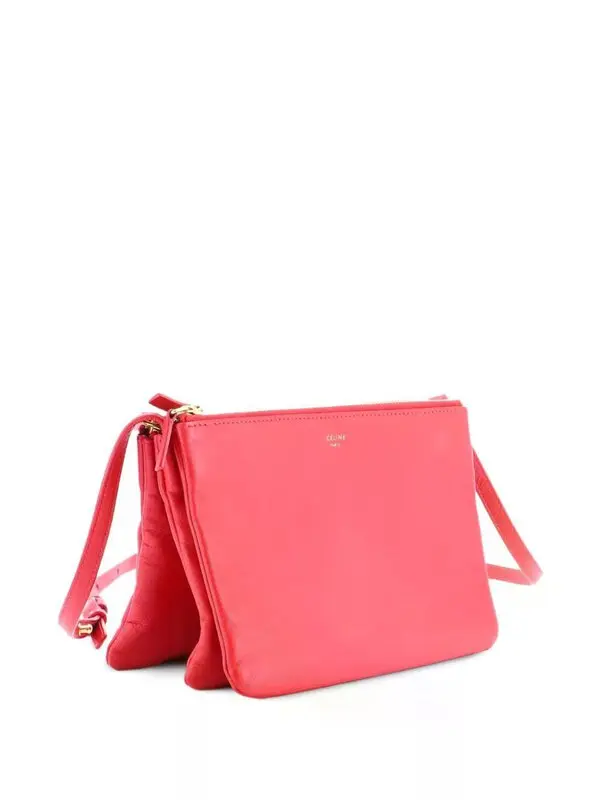 Celine Trio Leather Small Crossbody Bag - Red