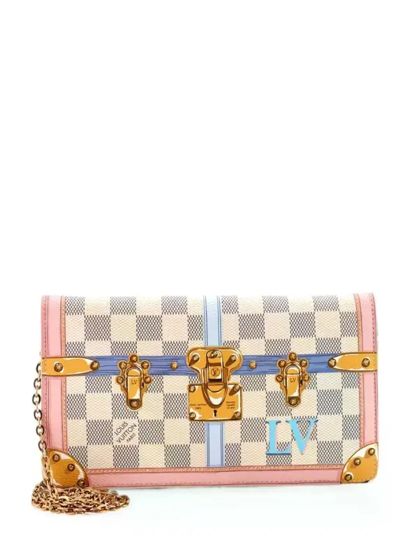 LOUIS VUITTON Weekend Pochette Limited Edition Damier Summer Trunks Clutch Bag - Multicolour