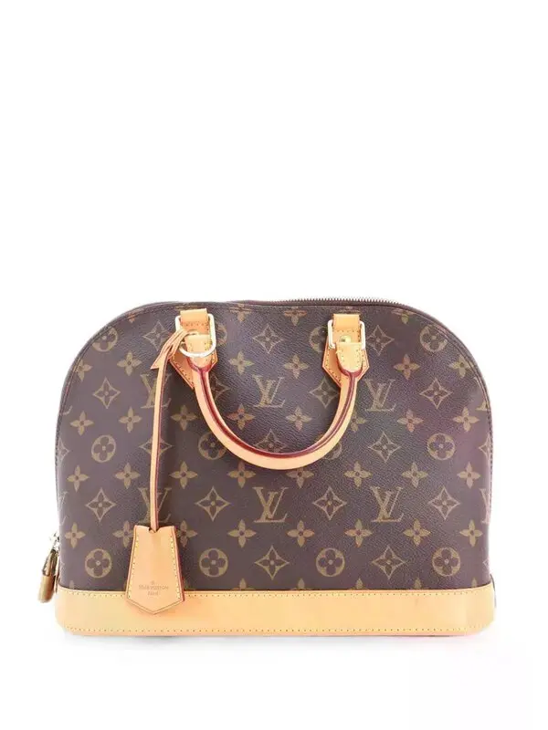 LOUIS VUITTON Alma Handbag Monogram Canvas Pm Satchel - Brown