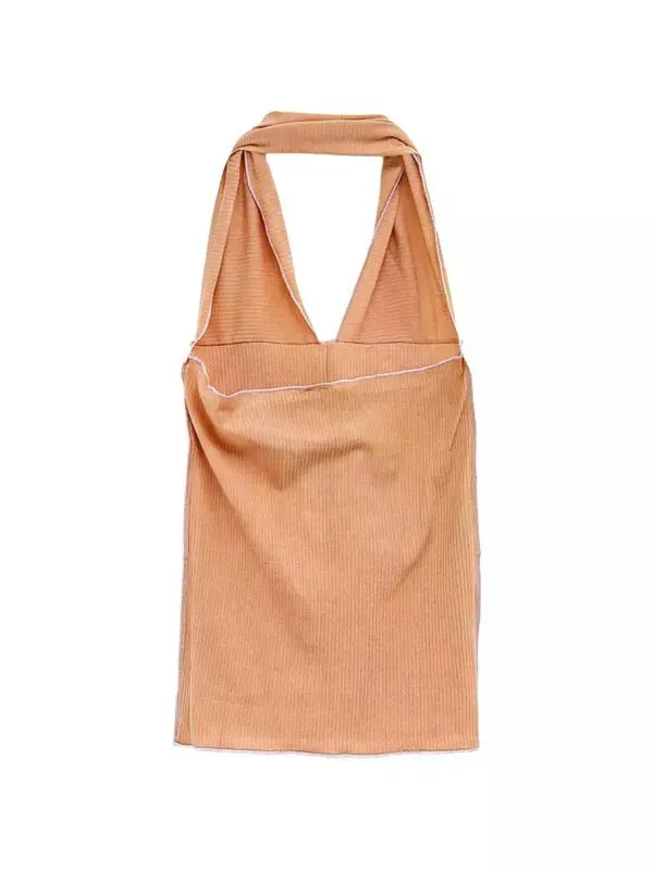 BASERANGE Ribbed-knit Halterneck Top