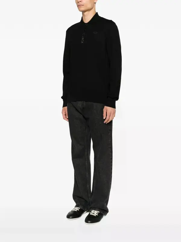 DIESEL® K-vilnius Logo-patch Long-sleeve Polo Shirt
