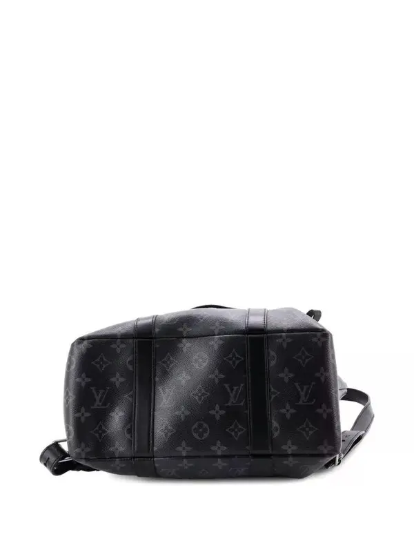 LOUIS VUITTON Monogram Eclipse Canvas Tote Backpack - Black