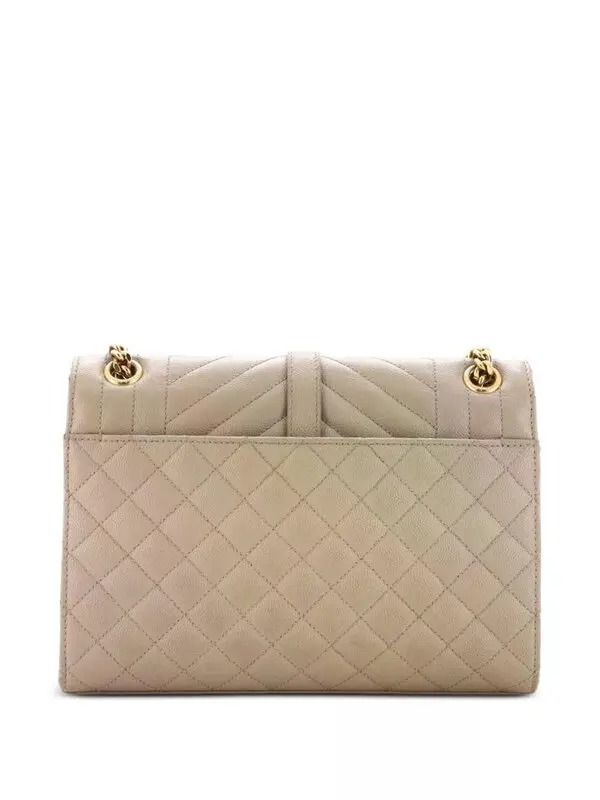 Saint Laurent Classic Monogram Envelope Satchel Mixed Matelasse Leather Medium Shoulder Bag