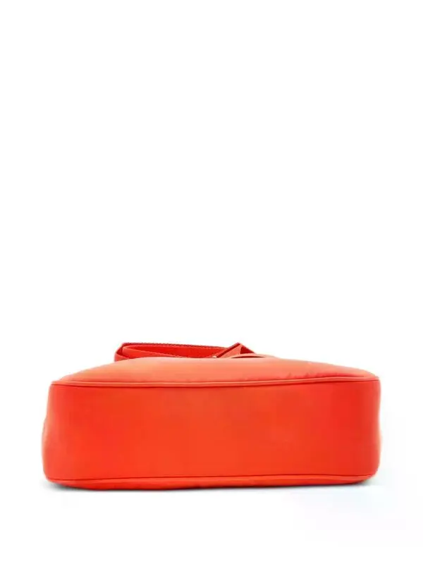 Prada Double Pouch Convertible Tencuto Small Crossbody Bag - Orange