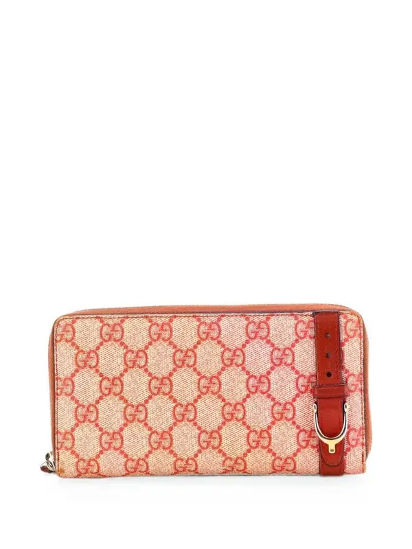 Gucci Zip Around Wallet Gg Coated Canvas Long Small Wallets
