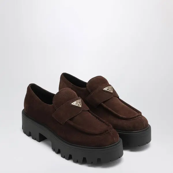 Prada Dark Suede Loafers