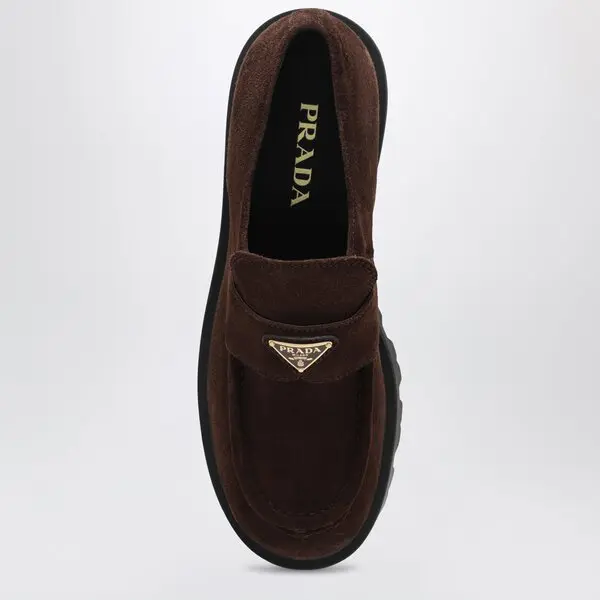 Prada Dark Suede Loafers