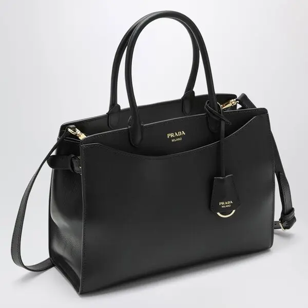 Prada Leather Tote Bag - Black