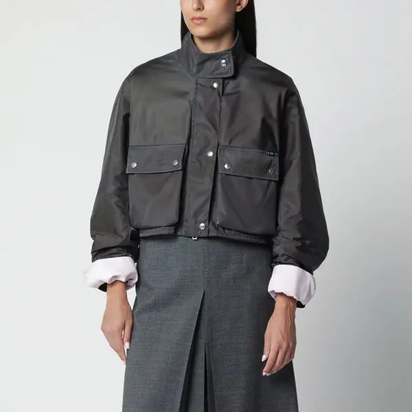 Prada Lead Re-nylon Washed Jacket - Grey