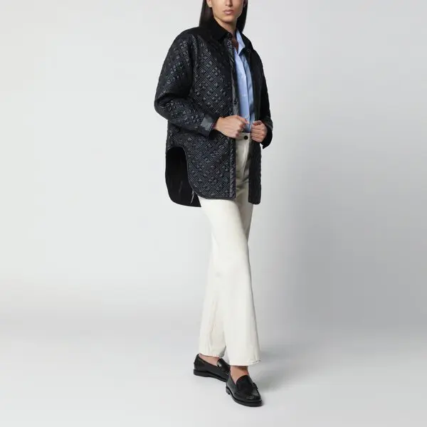 Moncler Padded Overshirt With Corduroy Collar