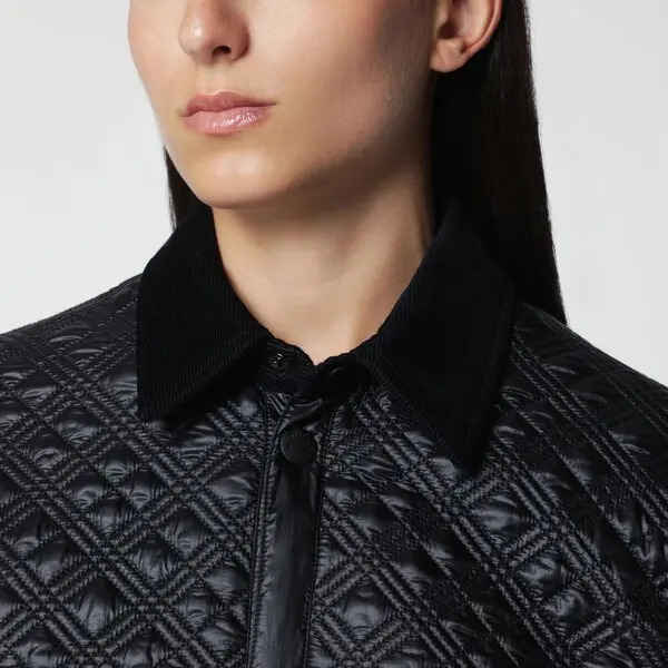 Moncler Padded Overshirt With Corduroy Collar