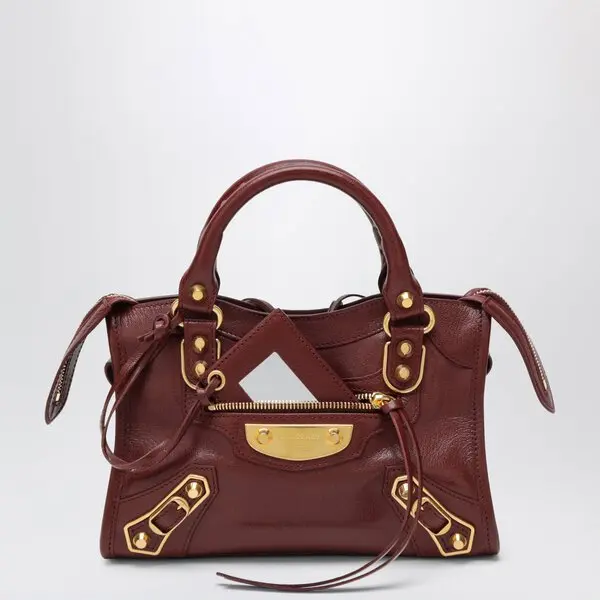 Balenciaga Burgundy Le City Uptown Mini Bag - Red
