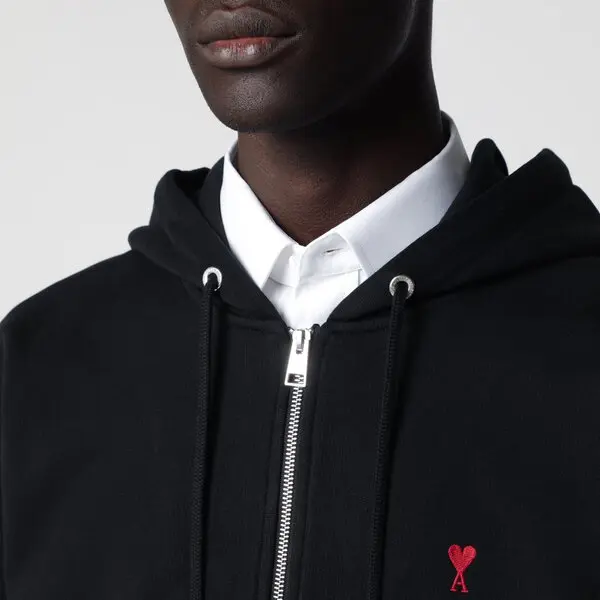 AMI Paris De Coeur Zip-up Sweatshirt