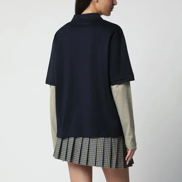 Miu Miu Long Sleeve Layered Polo Shirt