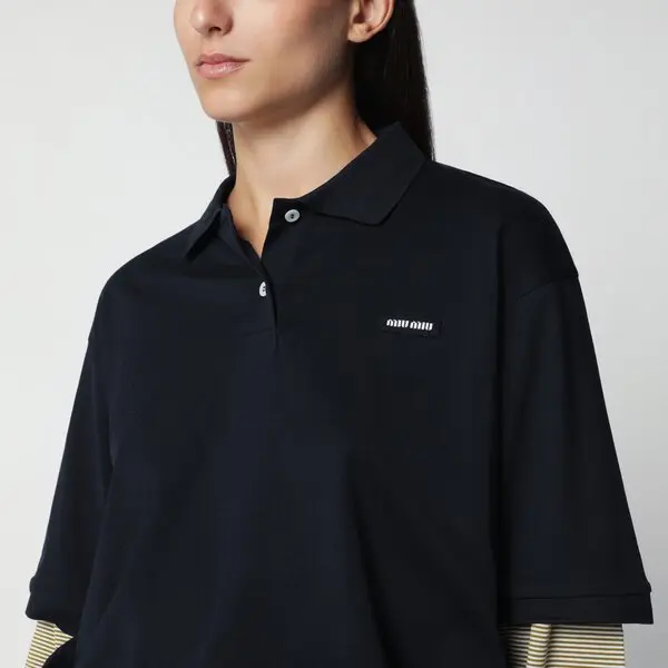 Miu Miu Long Sleeve Layered Polo Shirt