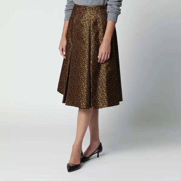 Prada Military Floral Skirt