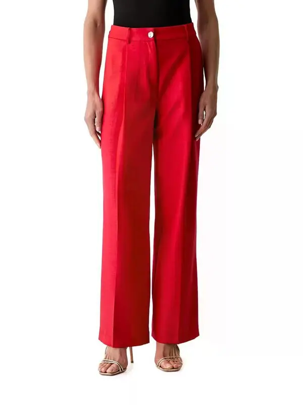 MORGAN Pleated Trousers - Red