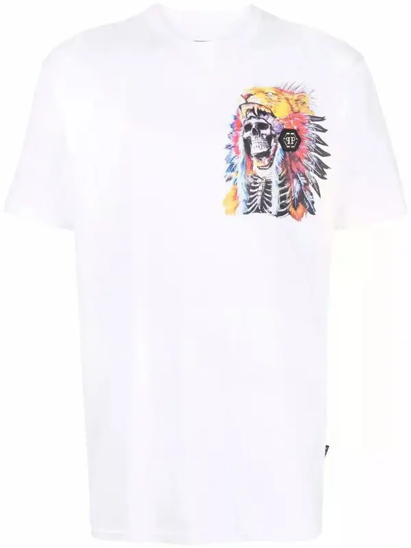 Philipp Plein Skull Print T-shirt - White