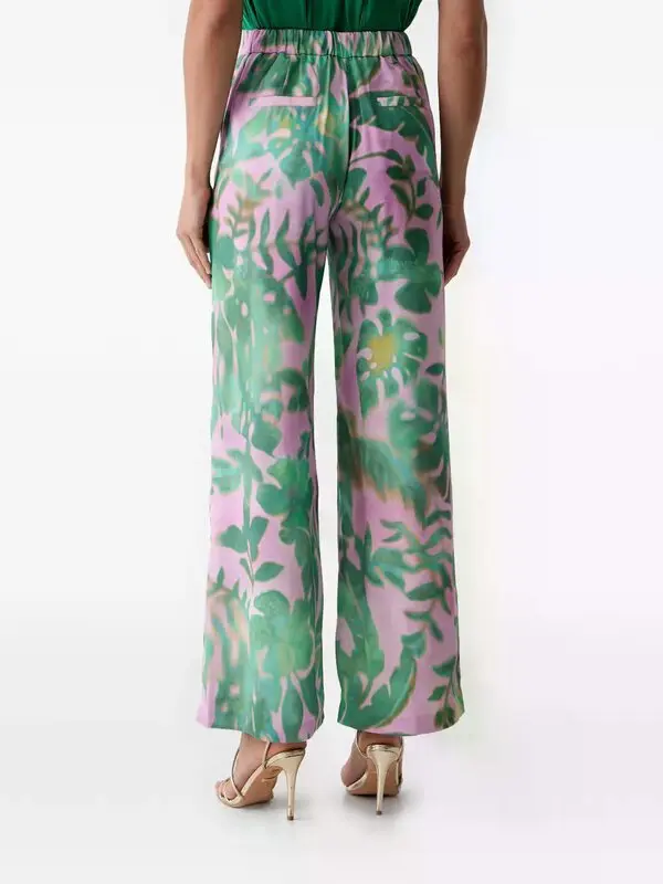MORGAN Floral Print Wide Leg Trousers
