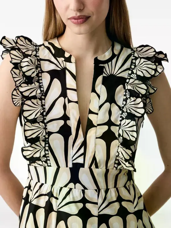 PEDRO DEL HIERRO Ruffled-trim Midi Dress