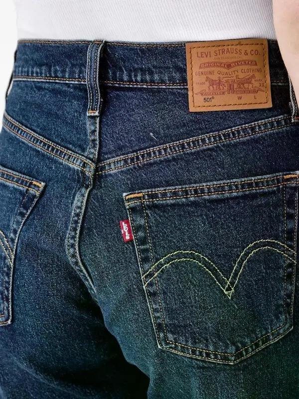 LEVI'S 501 Logo-patch Denim Shorts