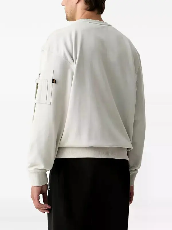 Alpha Industries Logo-embroidered Zip-pocket Sweatshirt