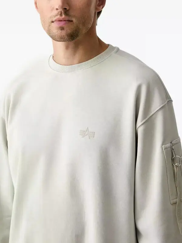 Alpha Industries Logo-embroidered Zip-pocket Sweatshirt