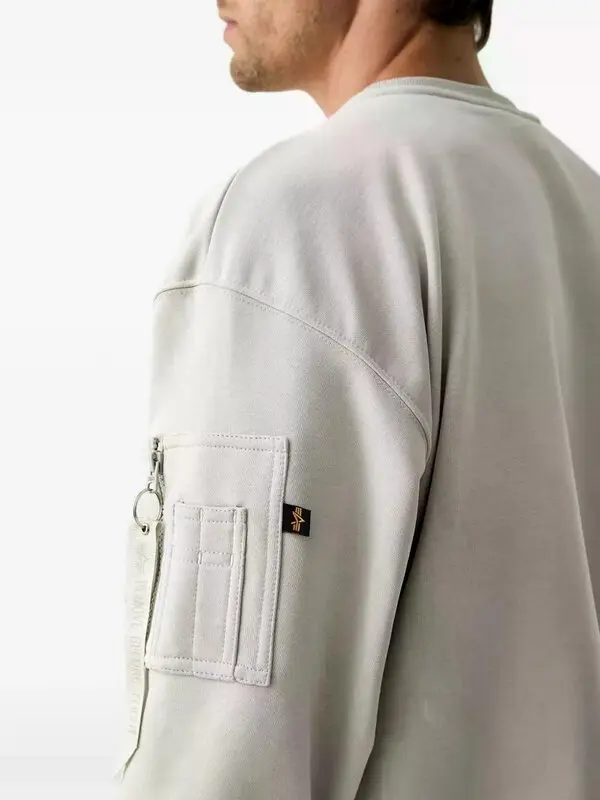 Alpha Industries Logo-embroidered Zip-pocket Sweatshirt