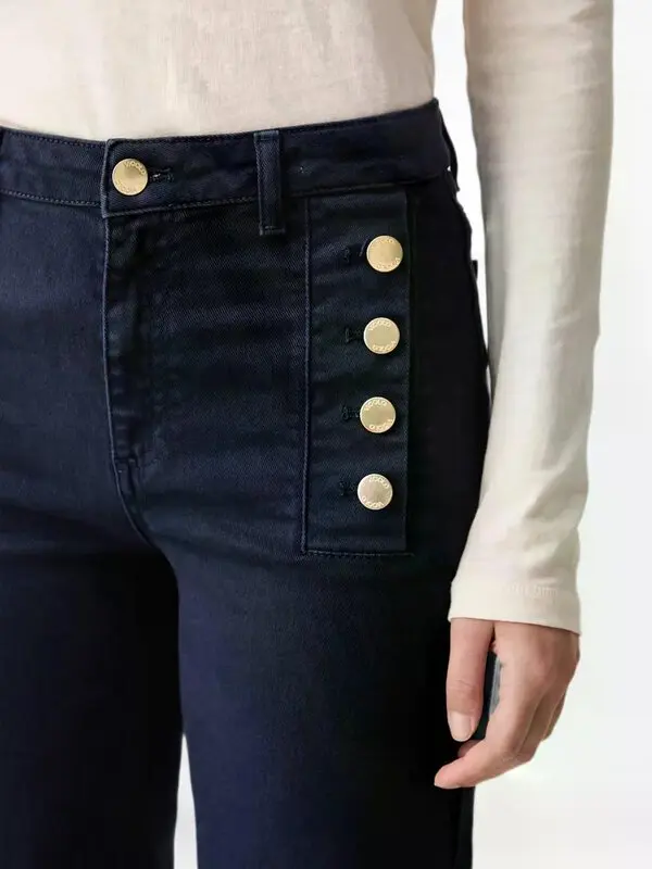VICOLO Button-detail Flared Jeans