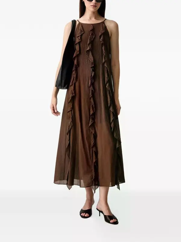 VICOLO Ruffle-trim Midi Dress