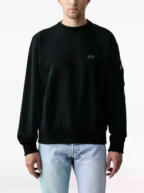 Alpha Industries Logo-embroidered Zip-pocket Sweater