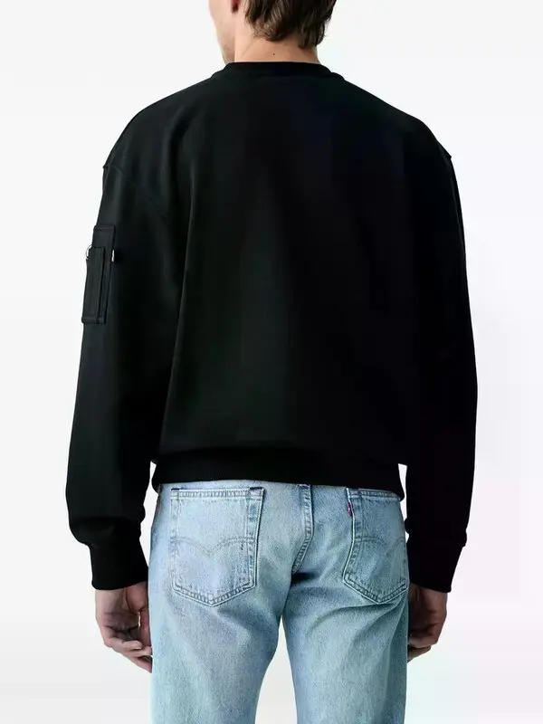 Alpha Industries Logo-embroidered Zip-pocket Sweater